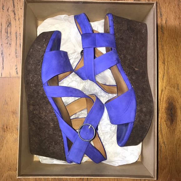 COCLICO | Shoes | Coclico Electric Blue Wedges Size 39 | Poshmark